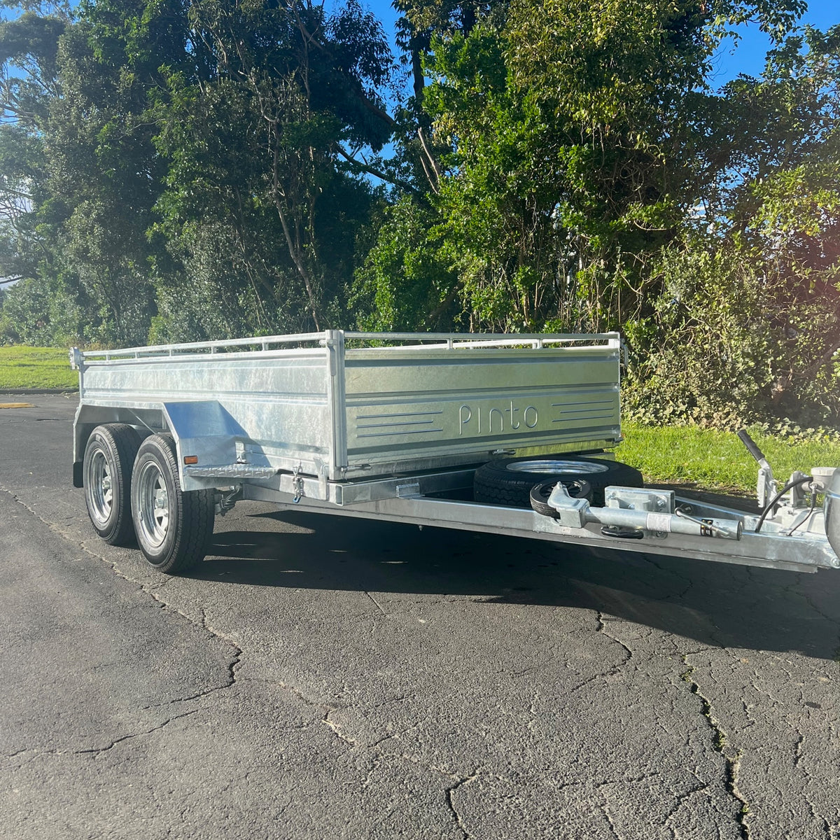 Tandem Axle Braked Hydraulic Tipper Trailer — Pinto Trailers